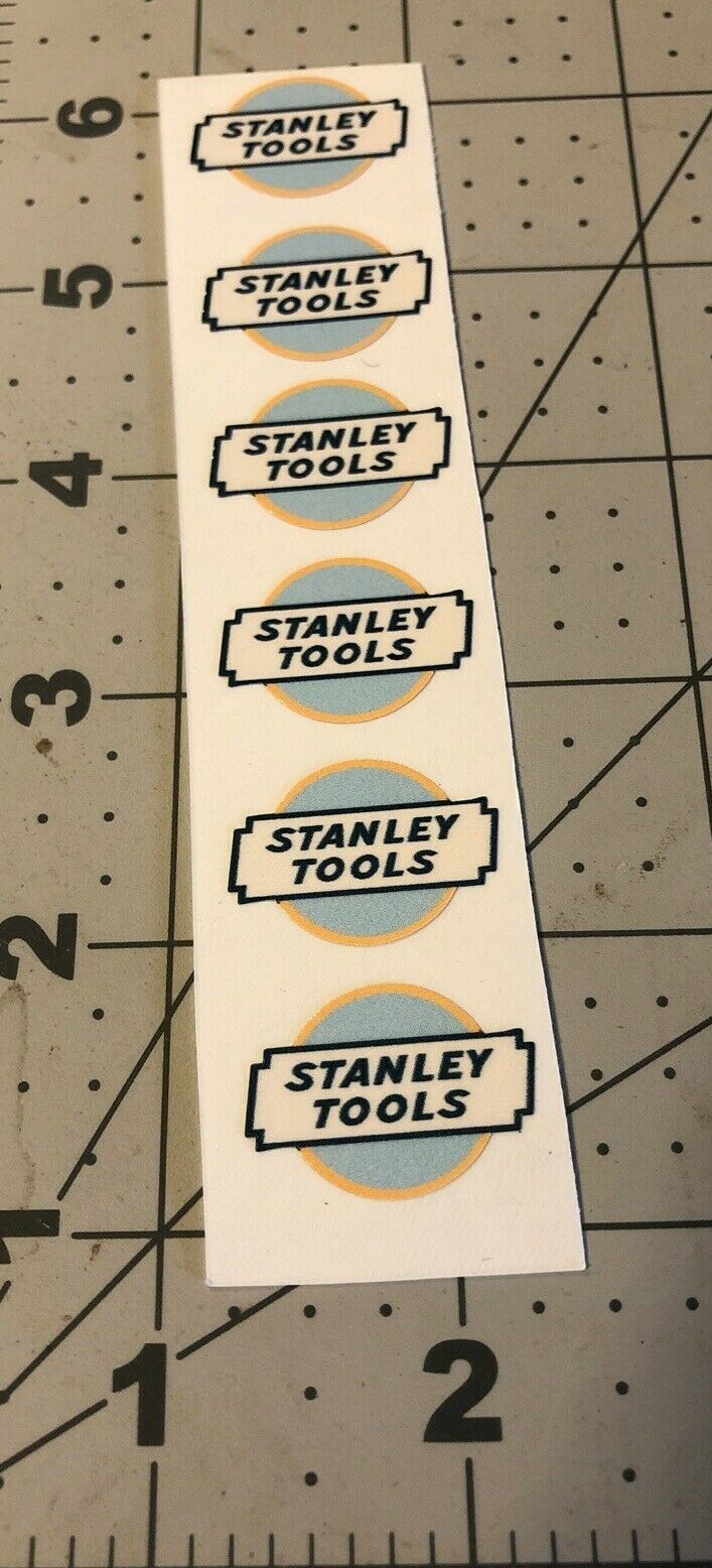 Stanley Tools Plane Tote Type 1 Logo Blues Yellow Black UV Vinyl Decals ...