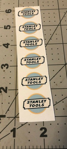 Stanley Tools Plane Tote Type 1 Logo Blues Yellow Black Vinyl Decals ...