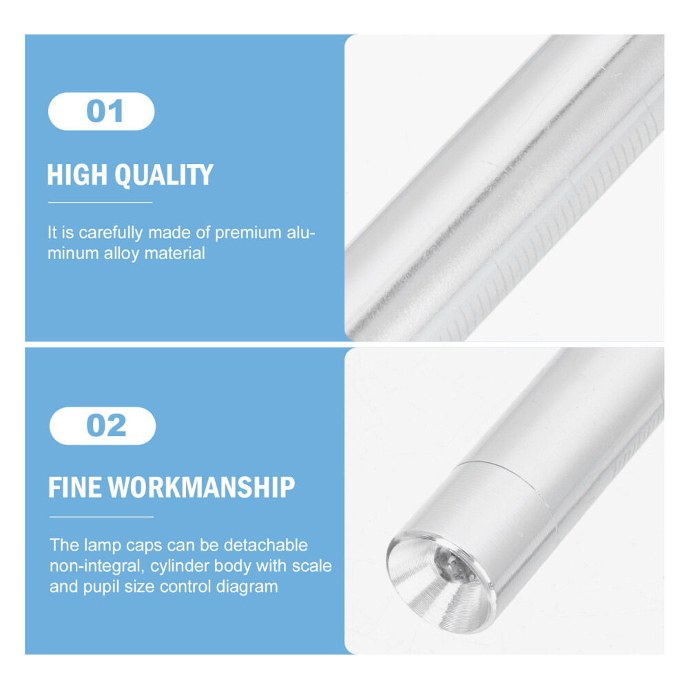 2 Pcs Pocket Torch Pupil Lights Hospital Pen Doctor Solid Structure LED ...