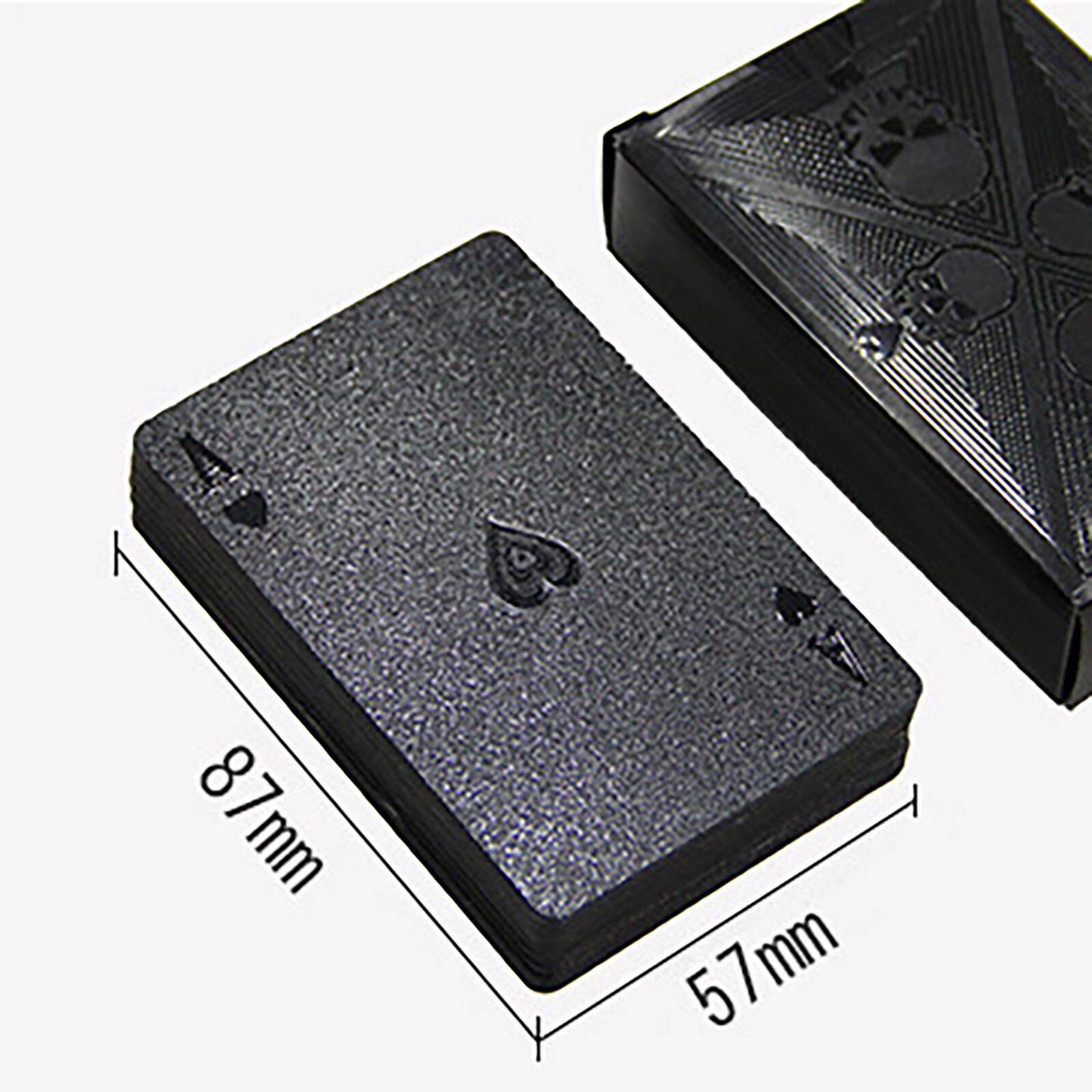 Poker Waterproof PVC Plastic Playing Cards Black Matt Skeleton Magic ...