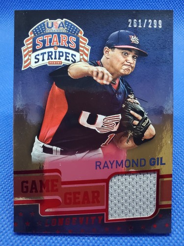 2015 Stars & Stripes RAYMOND GIL Jersey card #/299 MIAMI HURRICANES ...