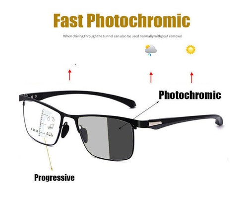 Anti Blue Transition Reading Glasses Multifocal Progressive ...