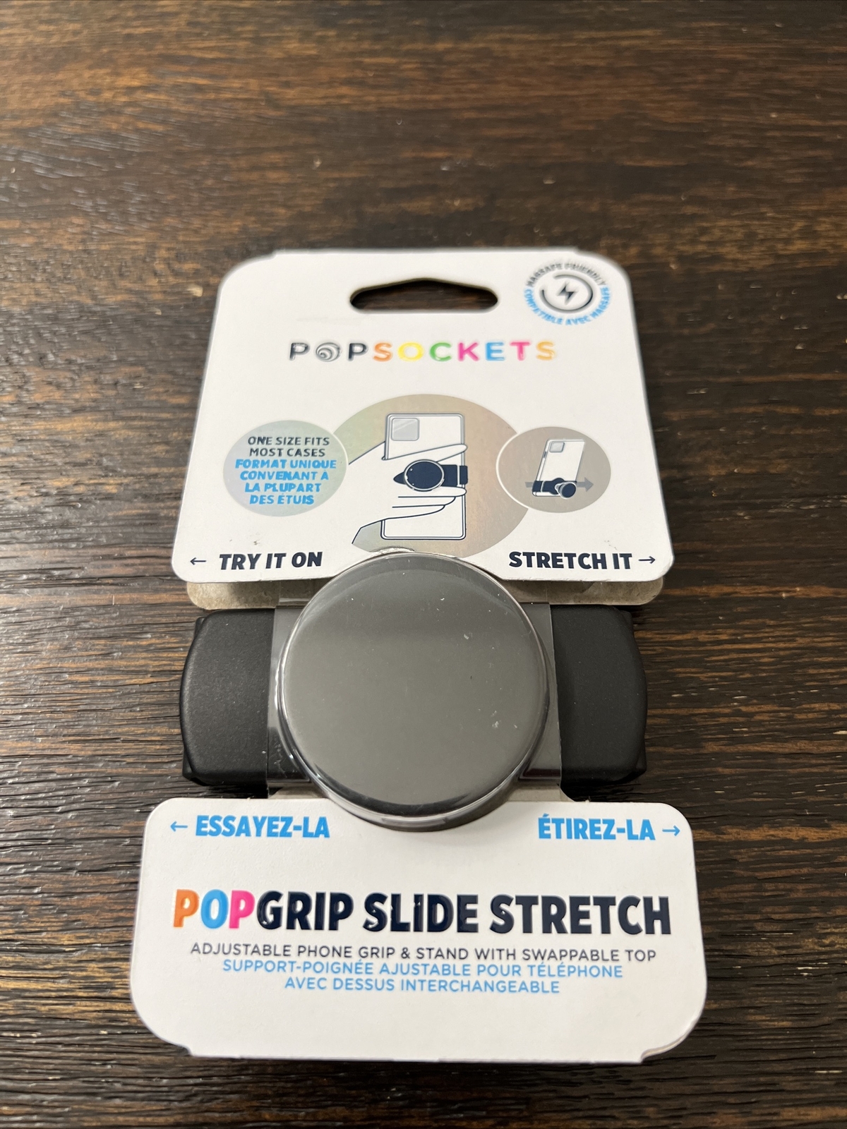 PopSockets PopGrip Slide Stretch Adjustable Phone Grip & Stand Black ...