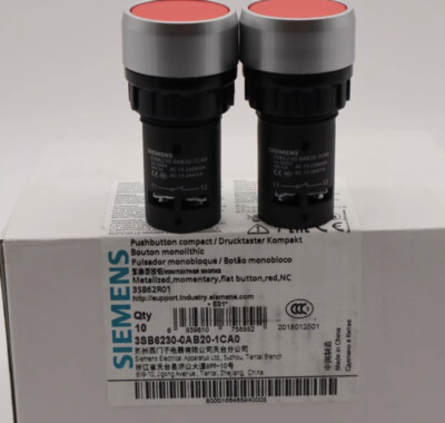 1pcs SIEMENS push button switch 3SB6230-0AB20-1CA0 22MM 1NC red | eBay