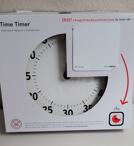 TIME TIMER 8 inch Visual Timer 60 Minute Kids Desk Countdown Clock | eBay