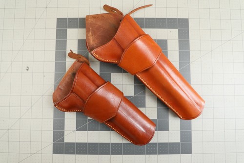 2 Galco RH Leather 5.5" & 7.5" Colt Single Action Army Revolver Leather ...