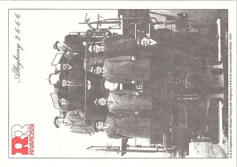 RIVAROSSI R5454 ALLEGHENY HO DC H8 2-6-6-6 CHESAPEAKE AND OHIO ...