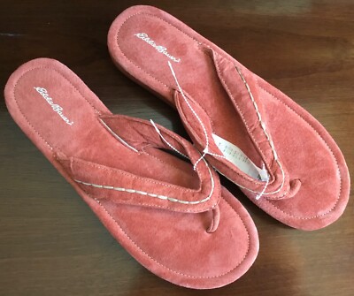 NEW Eddie Bauer flip flops 11 M 11M women’s Coral or “Spice” or Salmon ...