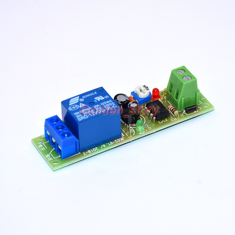 DC 5V 12V 24V Adjustable Time Delay Turn On Switch Mini 10A Timer Relay ...