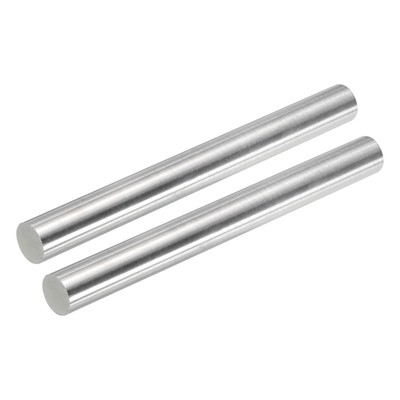 2 Pack 25mm x 250mm 304 Stainless Steel Round Rods Solid Shaft for DIY ...