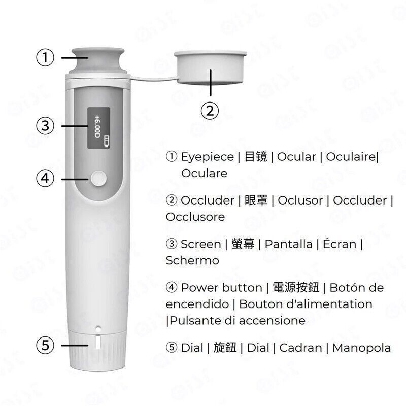 Handheld Eye Refractometer Eye Care BT APP Students Low Vision ...