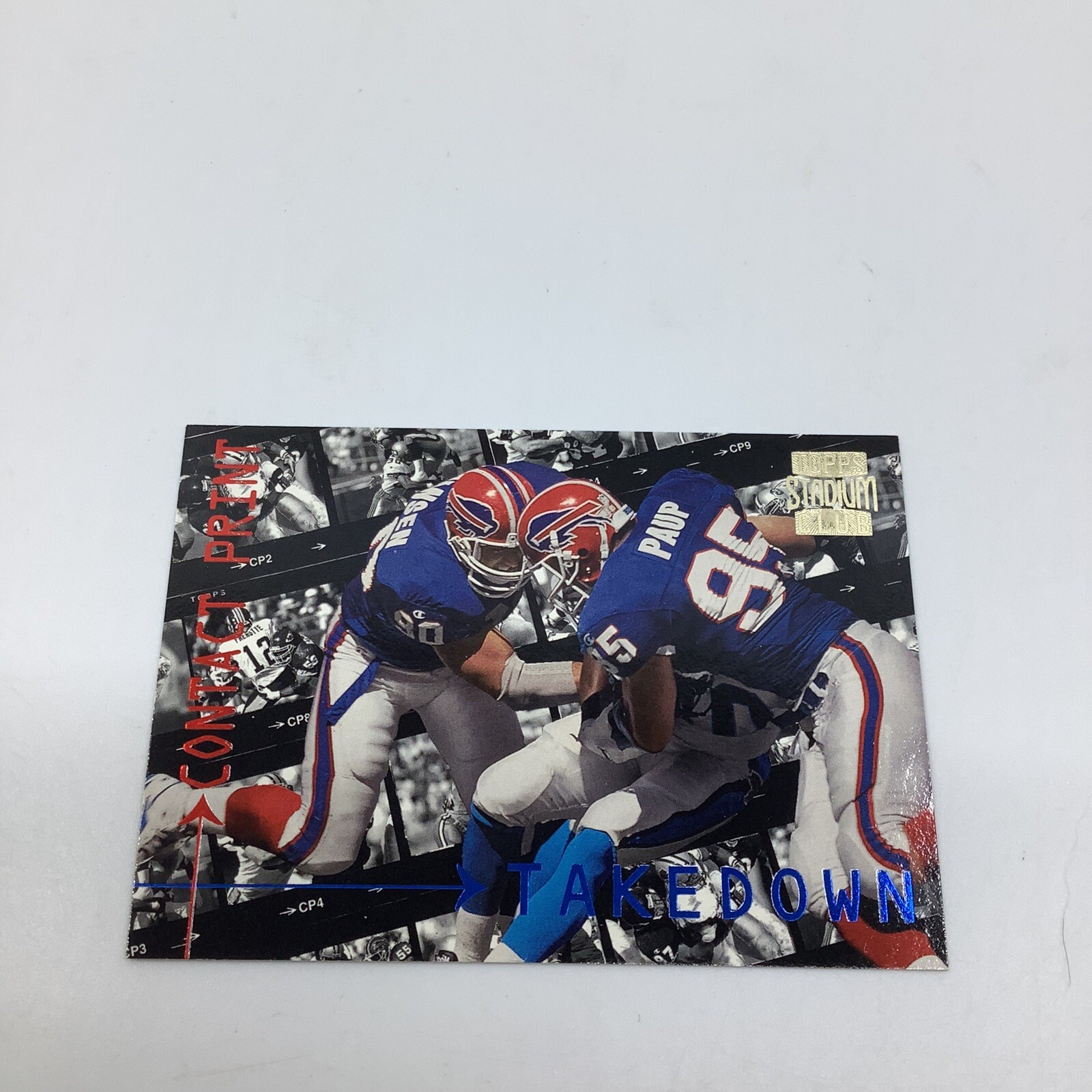1996 Topps Stadium Club Contact Print SP Takedown Bryce Paup #CP5 ...