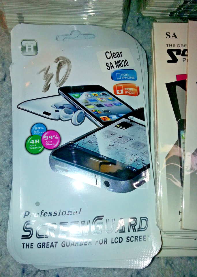 200+ lot of thin film plastic screen protectors for touch screen phones ...