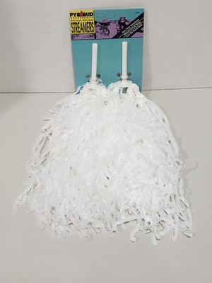 Vintage NOS Pyramid Bicycle Bike Handlebar Pom Pom Streamers - White | eBay