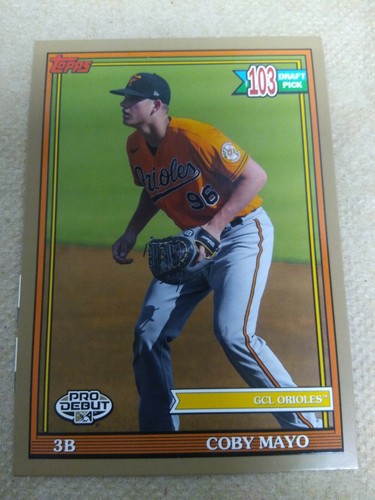 (#02/50) 2021 COBY MAYO TOPPS PRO DEBUT GOLD #PD-158 ORIOLES ROOKIE ...