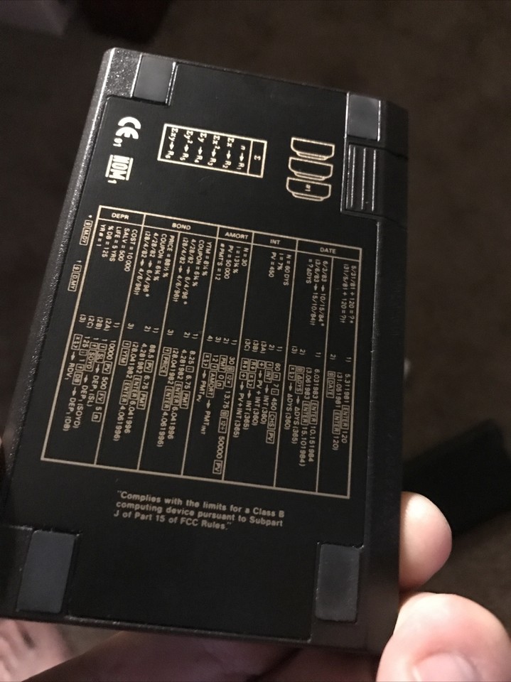 HP 12C Calculator GOLD Leather Case Handbook User's Solving Guide 1982 ...