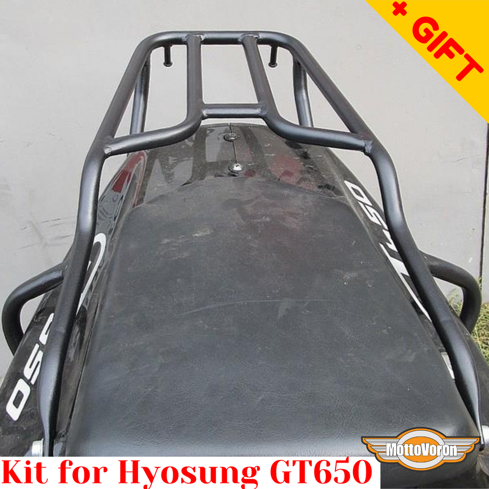 For Hyosung GT650 Crash bars Rear rack GT 650 Rear luggage rack Engine ...