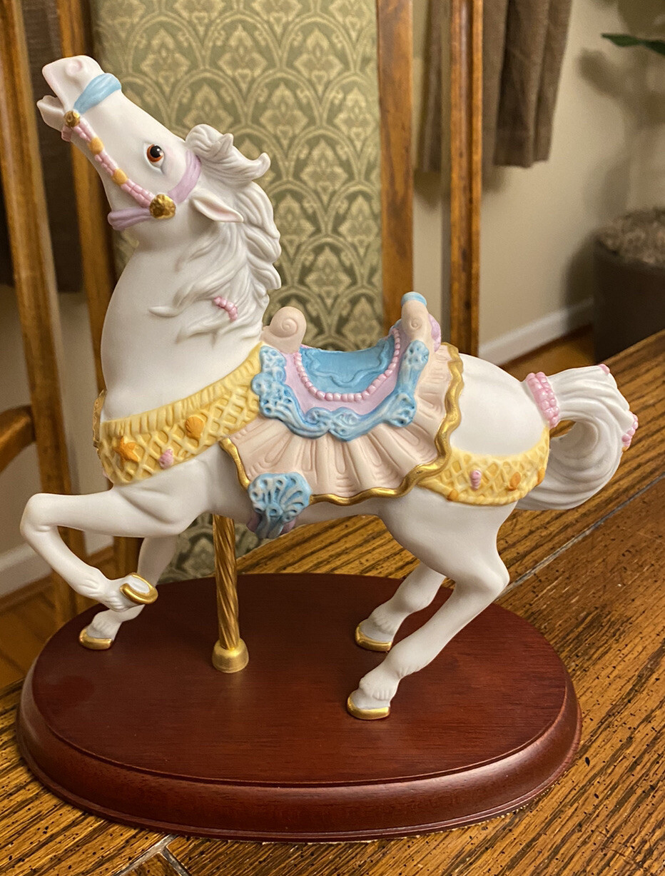 Lenox 1993 The Seaside Carousel Horse white 9” | eBay