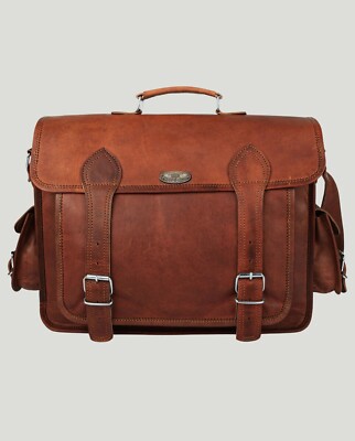 Trusted Briefcase Leather Distressed Messenger Laptop Computer Shoulder ...