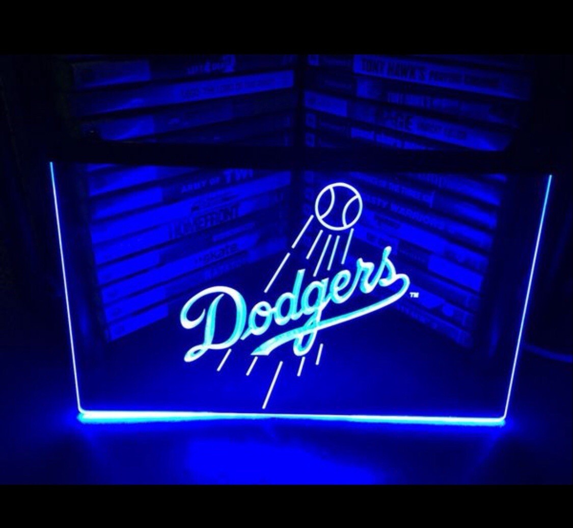 LOS ANGELES DODGERS LED NEON BLUE LIGHT SIGN 8x12 | eBay