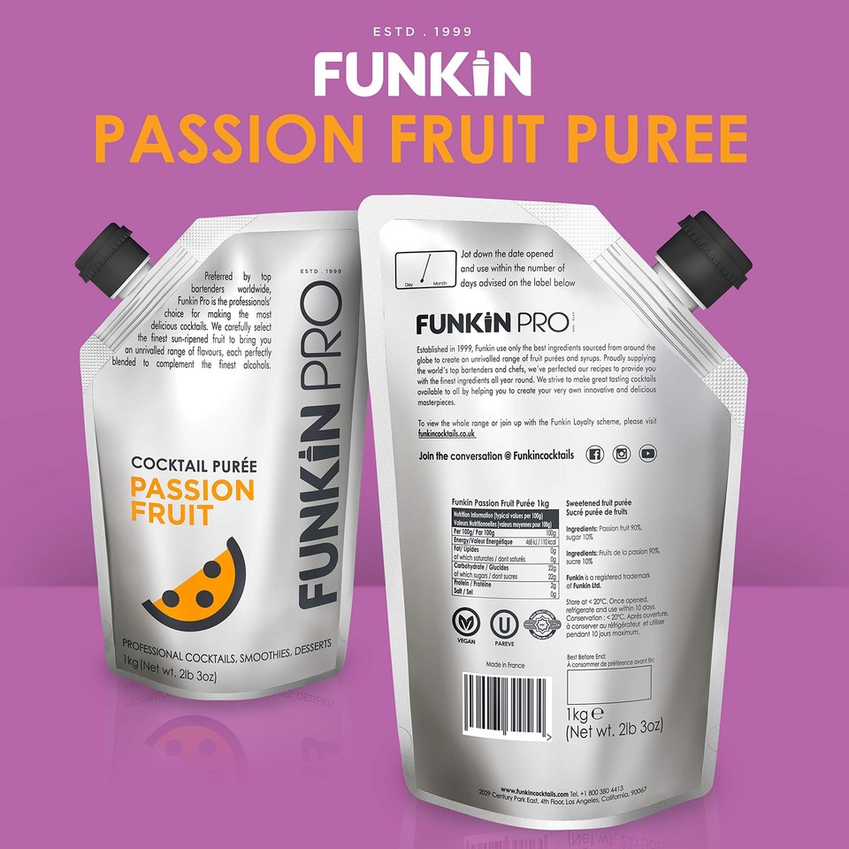 Funkin Passion Fruit Puree | Natural Mixer for Cocktails, Drinks ...