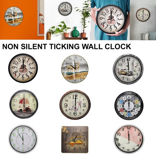 Modern Wall Clock Silent Non Ticking Clock Living Room Bedroom Kitchen ...