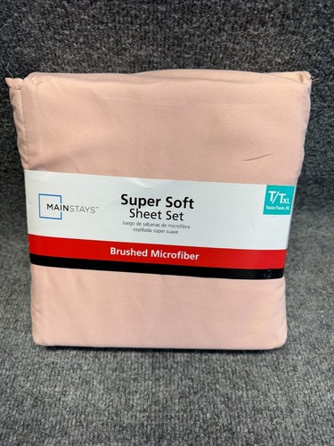 Mainstays SuperSoft High Quality Brushed Microfiber Bed Sheet Set,Twin ...