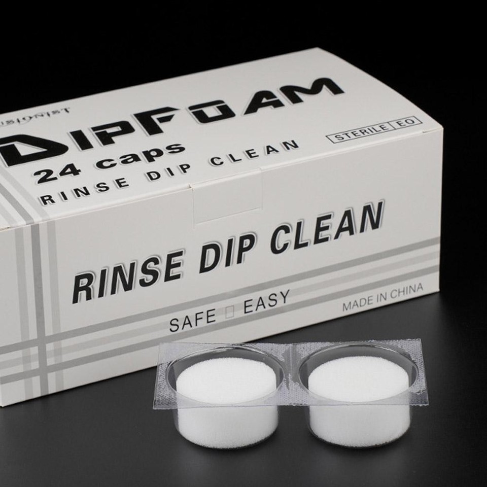 24-Piece Set Disposable Tattoo Needle Tips, Dipping Cleaning Washing ...