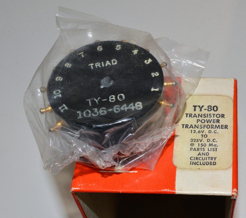 VTG Transistor Power Transformer TY-80 12.6V DC to 325V DC by Triad ...