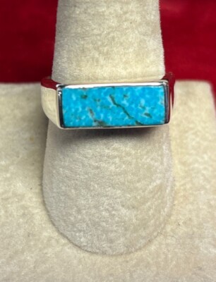 mens sterling silver ring Size 11 Turquoise | eBay