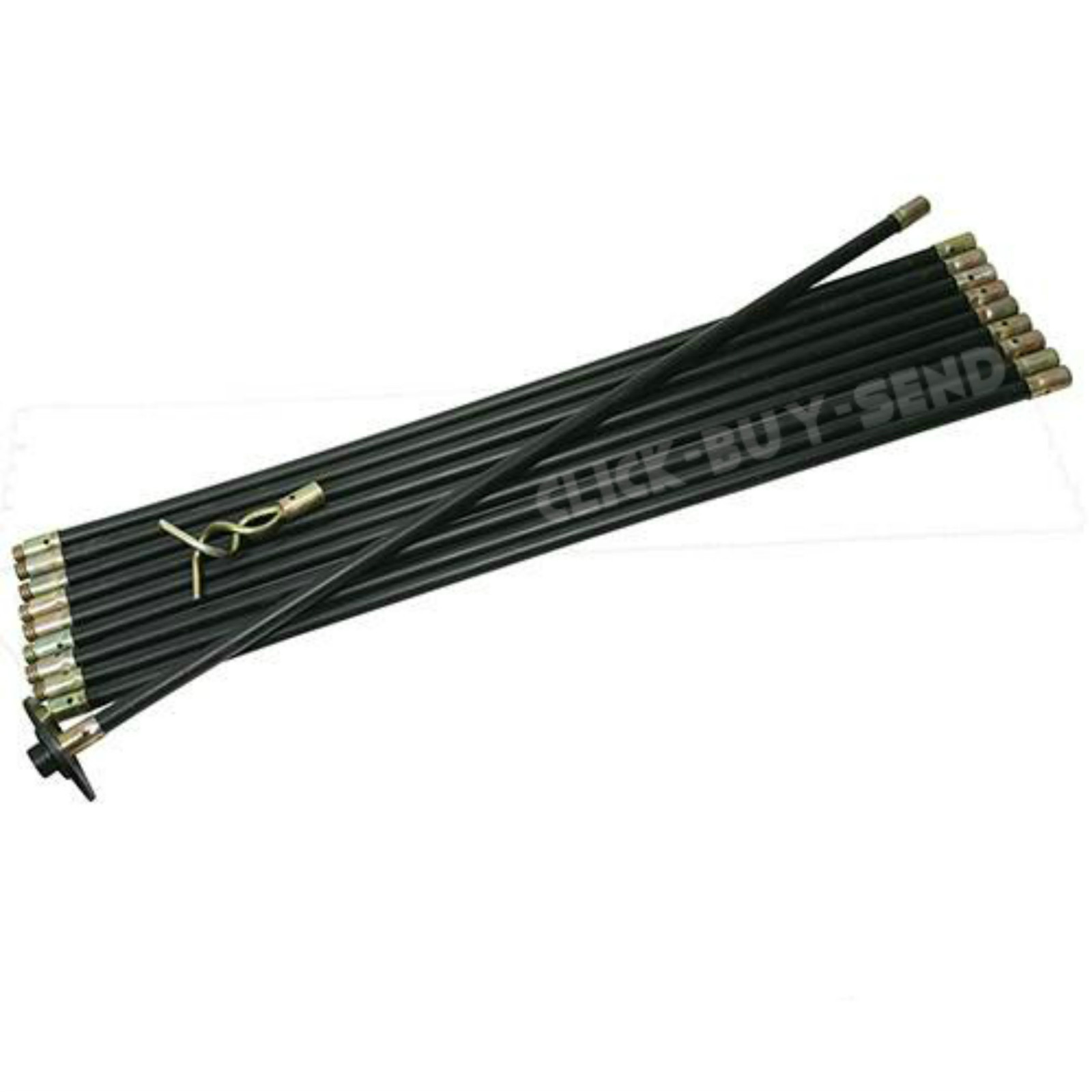 DRAIN ROD RODS SET FLUE CHIMNEY DRAIN BRUSH WORM SCREW PLUNGER DROP ...