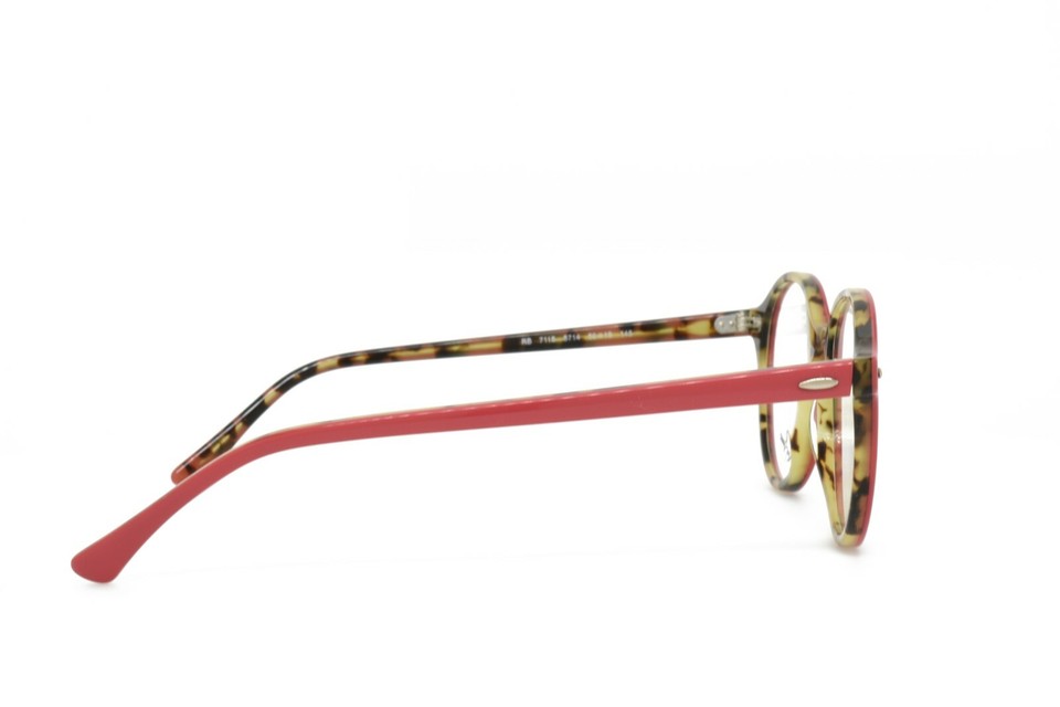 Ray-Ban RED-PINK TORTOISE Eyeglasses New Authentic 7118 5714 50-19-145 ...