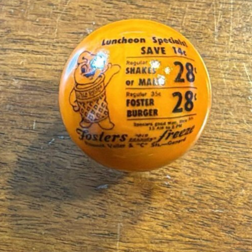 Fosters Fast Food Restaurant Glass marble 1" size | eBay