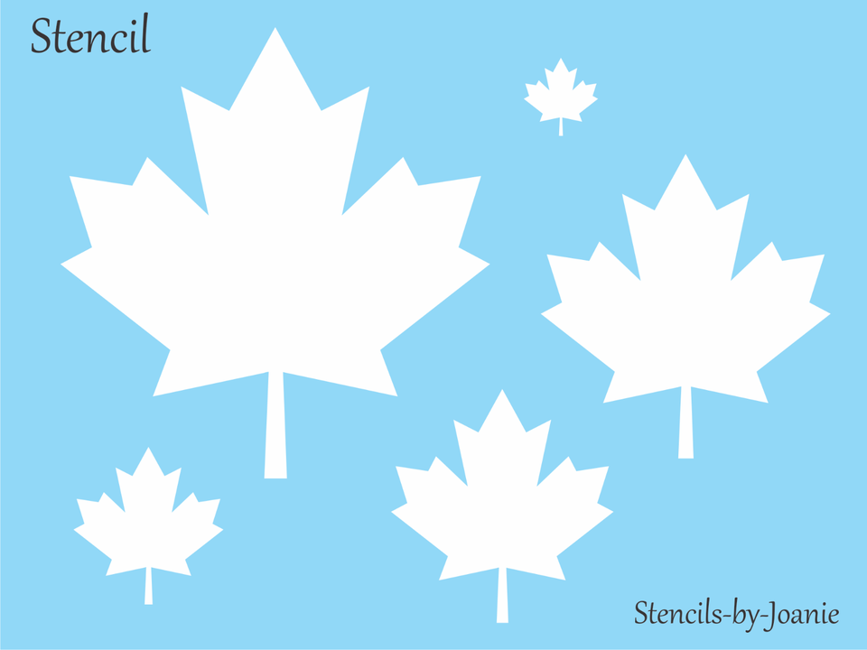 Joanie Stencil Maple Leaf Canada Art Craft Flag Toronto Custom Shapes ...
