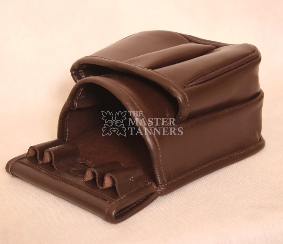 Genuine Thick Leather Shooting Shotgun Shell Bag Ammo Bag Pouch ...
