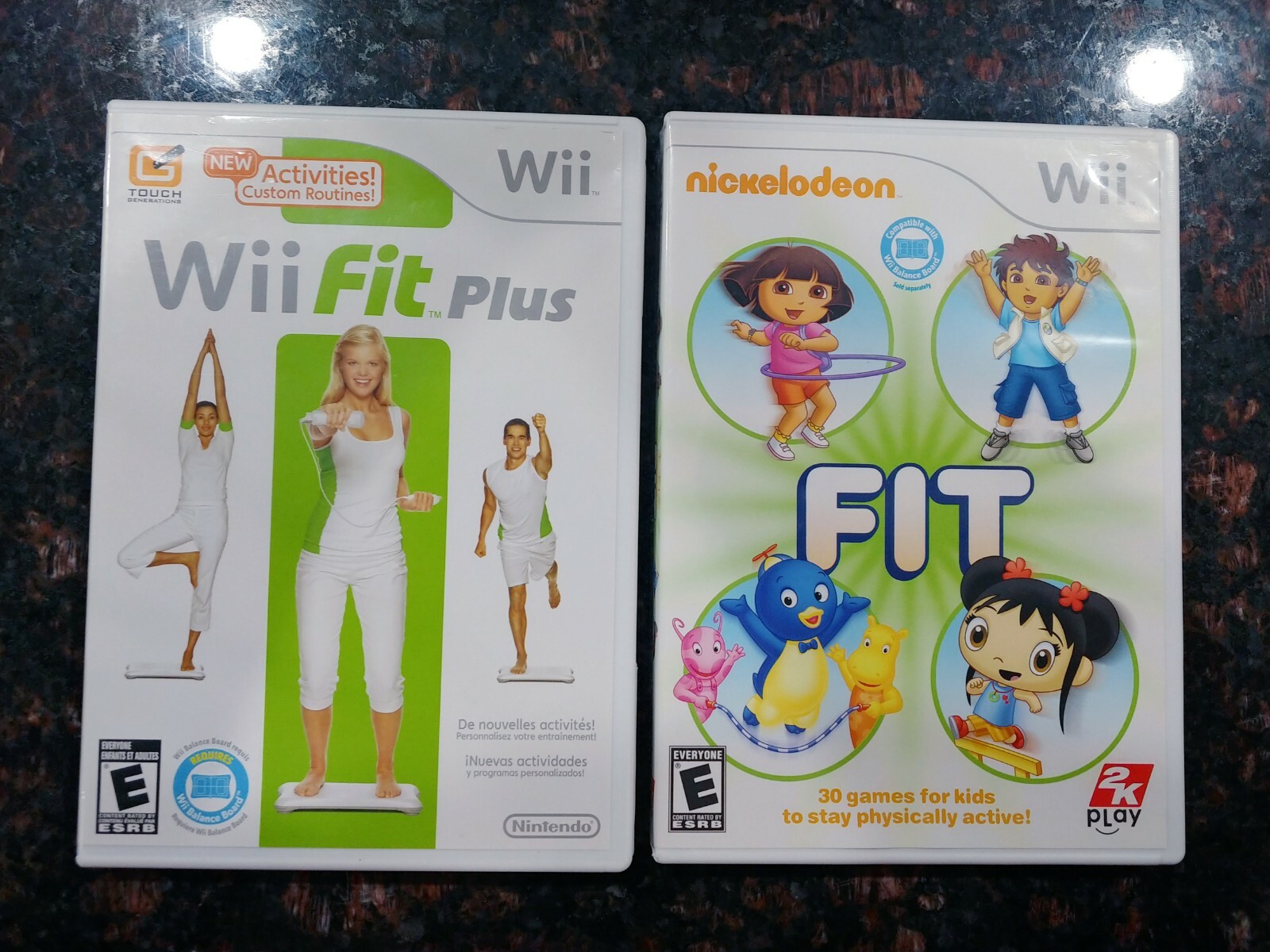 Lot of 2 Nickelodeon Fit & Wii Fit Plus Nintendo Dora Kids Fitness ...