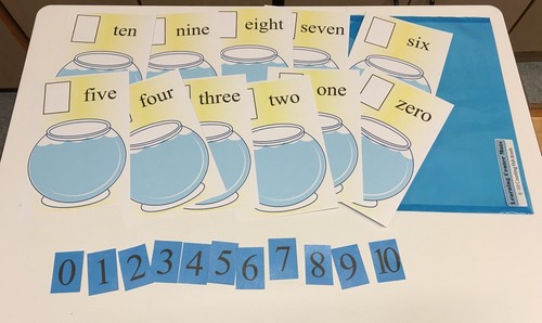0-10 FISH BOWLS COUNTING MATS Learning Center- - Laminated Mats | eBay