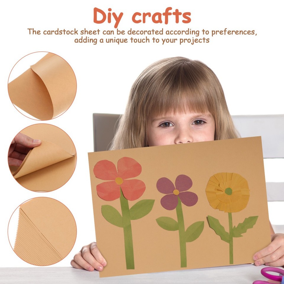 50 Pcs Card Stock Craft Paper Decorative Craft Paper Kraft Paper Sheets ...
