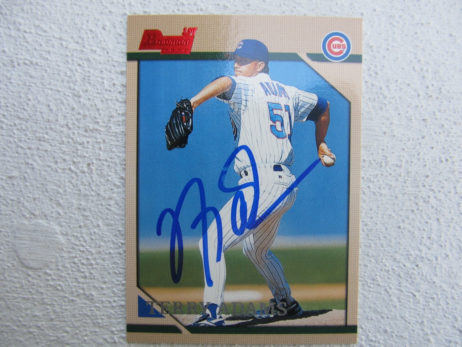 Cubs Terry Adams Signed Autographed 1996 Bowman Mint | eBay