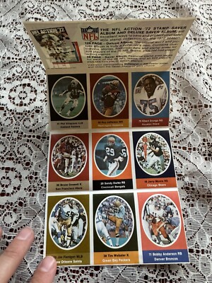 1972 Sunoco NFL Football Stamps Strip-Bobby Anderson/Villipiano/Roy ...