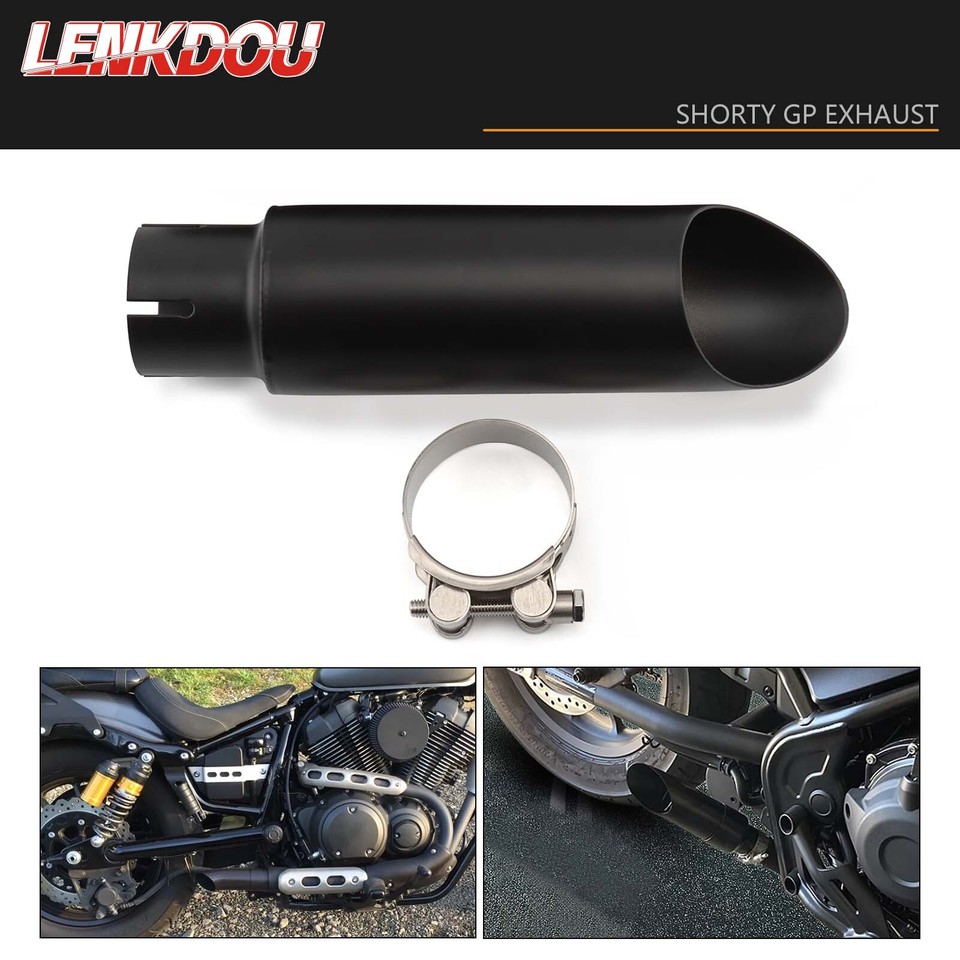 Motorcycle Shorty GP Exhaust Short Muffler Pipe For Yamaha Bolt XVS950 ...