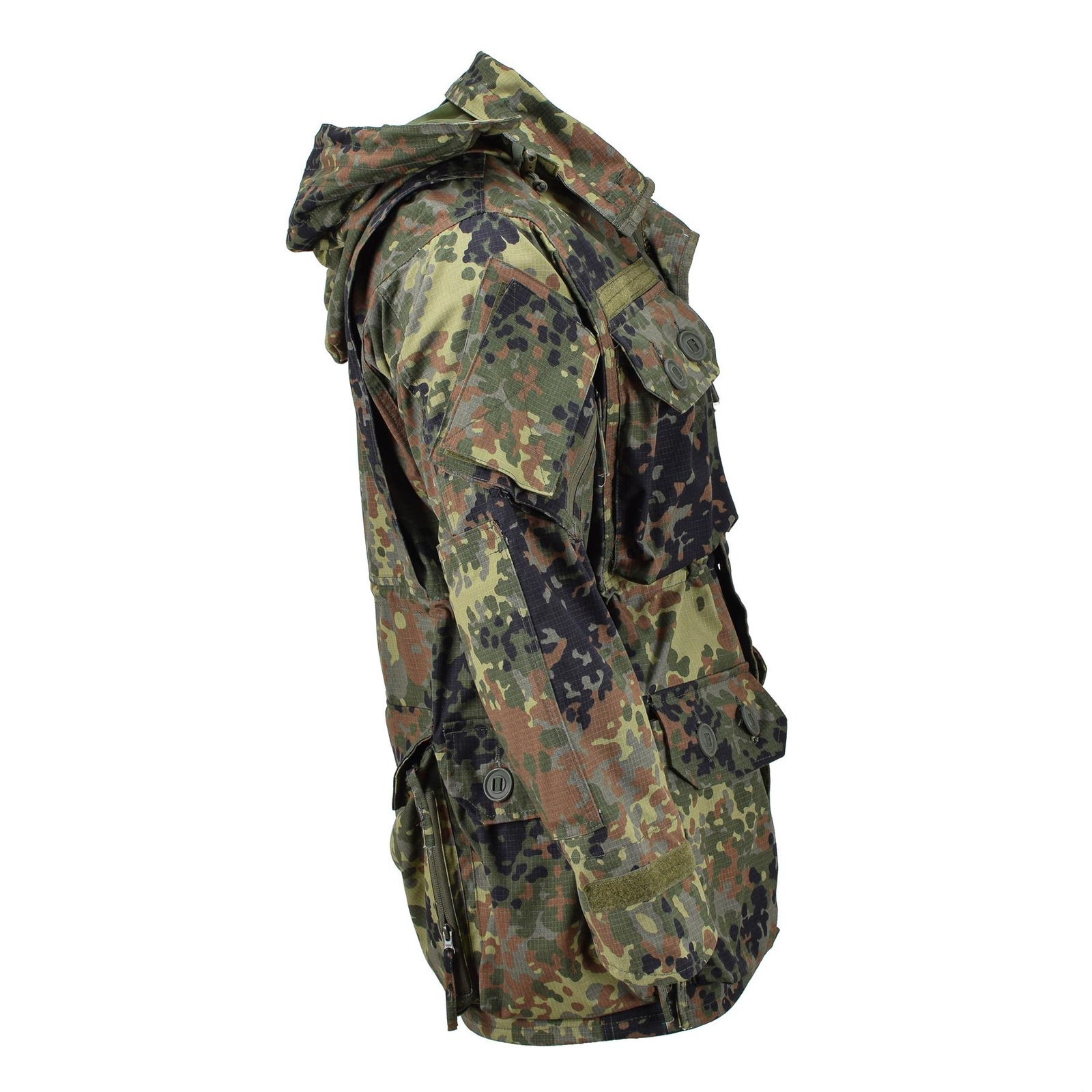 TACGEAR Flecktarn Smock Parka Military style commando jacket full-zip ...
