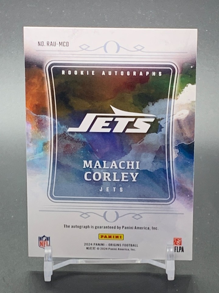 2024 Panini Origins Autograph Orange RAU-MCO MALACHI CORLEY Jets Auto ...
