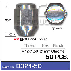 NICE PRODUCTS Chrome Nut B321-50 B321-50 | eBay