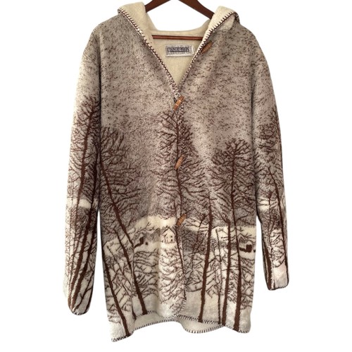 Vintage 90s Country Woods Fleece Hooded Jacket 2X Tan Cream Winter ...