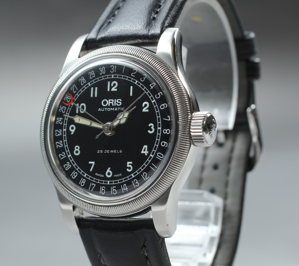 [N MINT] ORIS Big Crown Pointer Date 7551 Black Dial 36mm Men's ...