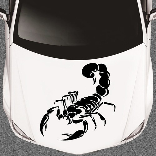 Black Scorpion Car Hood Decals Decals Sticker Self-Adhesive Graffiti ...