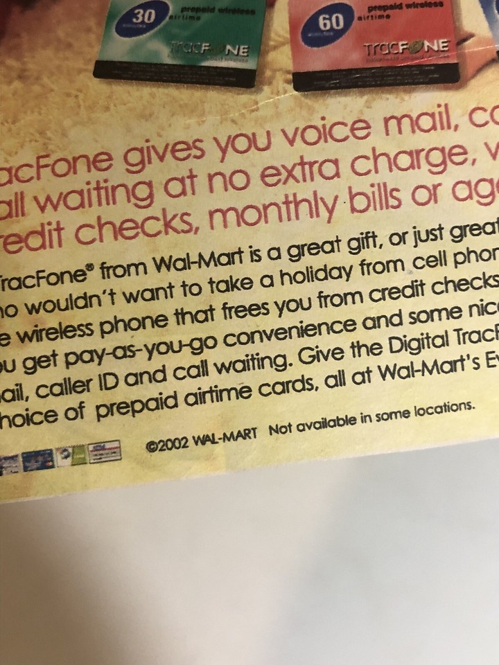 2002 Walmart Tracfone Vintage Print Ad Advertisement Cell Phone pa31 | eBay