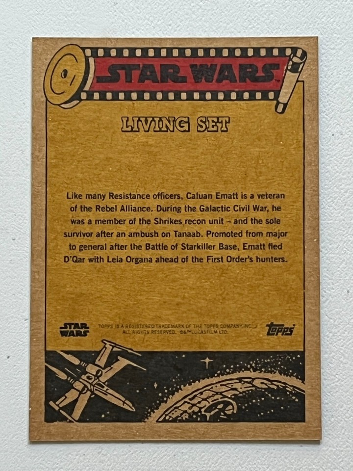 2022 Topps Star Wars Living Set #306 Caluan Ematt SP Card The Force ...