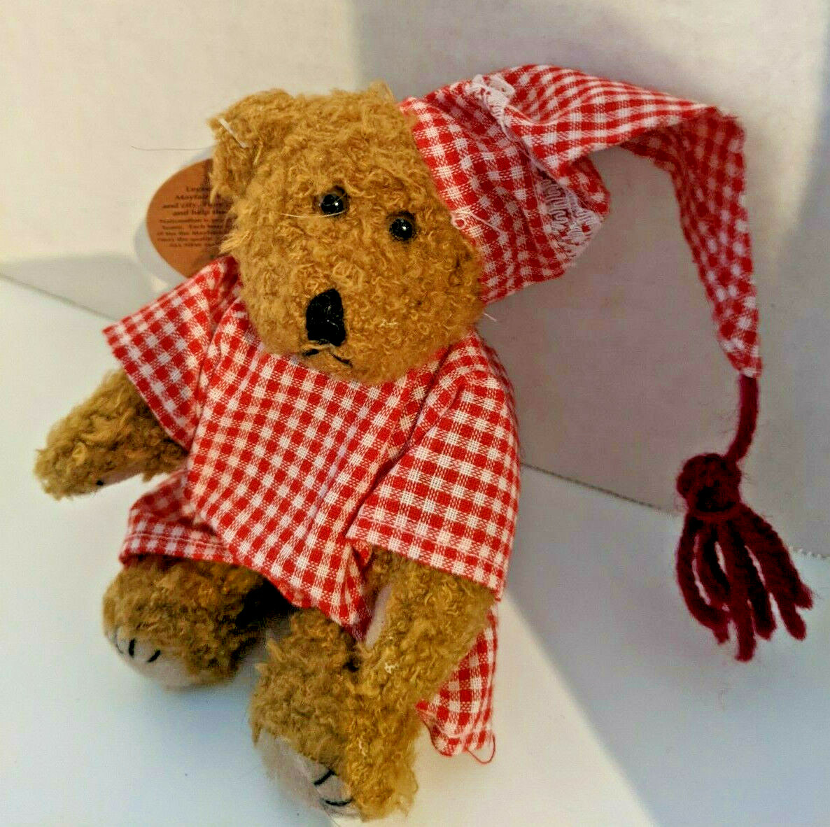 Mayfaire Bear Plush Teddy Bear 5" Lillian Red Checker Pajamas 2000 ...